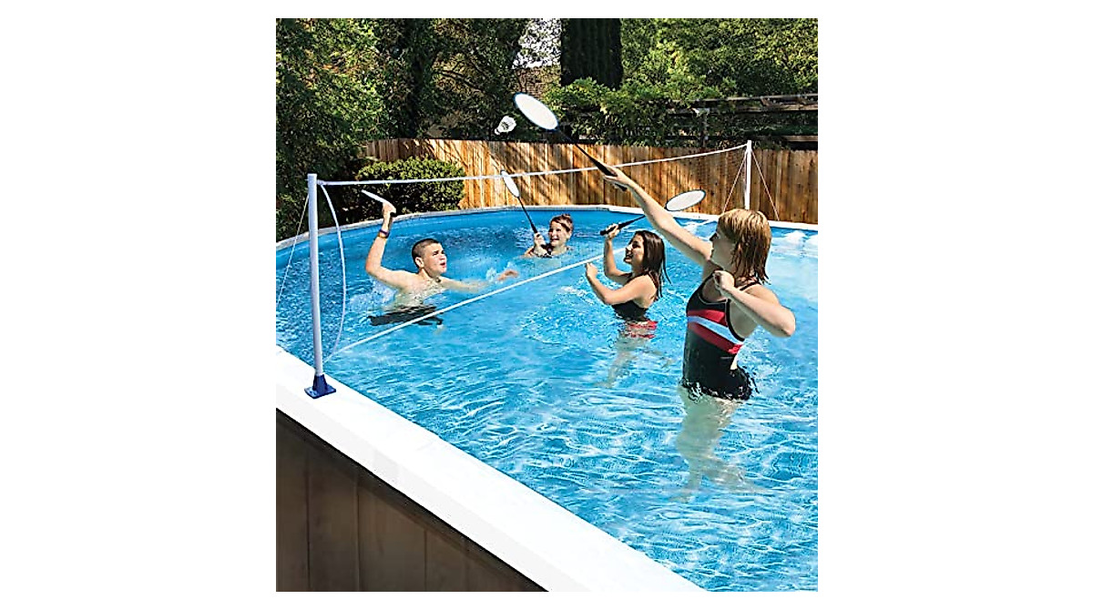 Above-Ground Pool Volleyball & Badminton Game Set | Poolmaster