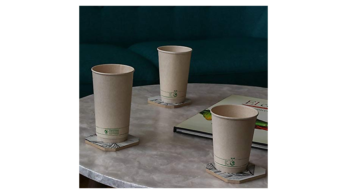 12oz Plastic-Free Coffee Cups by Living Balance | Eco & Leak-Proof