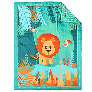 Baby Bees 3 Pieces Safari Park Crib Bedding Sets for Boys & Girls | Baby Bedding Set of Crib Sheet, Quilt for Standard Size Crib