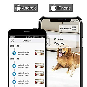 SKYMEE Dog Camera Treat Dispenser, WiFi Remote Pet Camera with Two-Way Audio and Night Vision, Compatible with Alexa