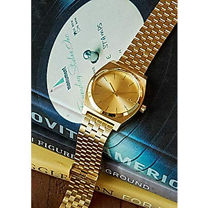 NIXON Time Teller A045 - All Gold / Gold - 100m Water Resistant Men's Analog Fashion Watch (37mm Watch Face, 19.5mm-18mm Stainless Steel Band)