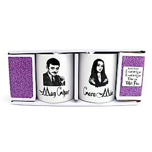 Vintage Macabre Family Funny Handmade Ceramic Mug Set LennyMud by Lorrie Veasey