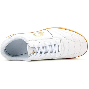 Martial Arts Shoes, Lightweight Taekwondo Sneakers Breathable Tai-Chi Kung Fu Trainers Anti-Slip Leather Exercises Shoes for Women,White,9