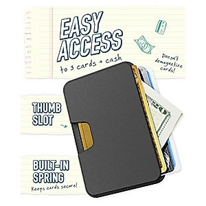 Smartish Wallet for MagSafe iPhones - Side Hustle - Slim Detachable Magnetic Card Holder for Apple iPhone 14/13/12 Models - Black Tie Affair