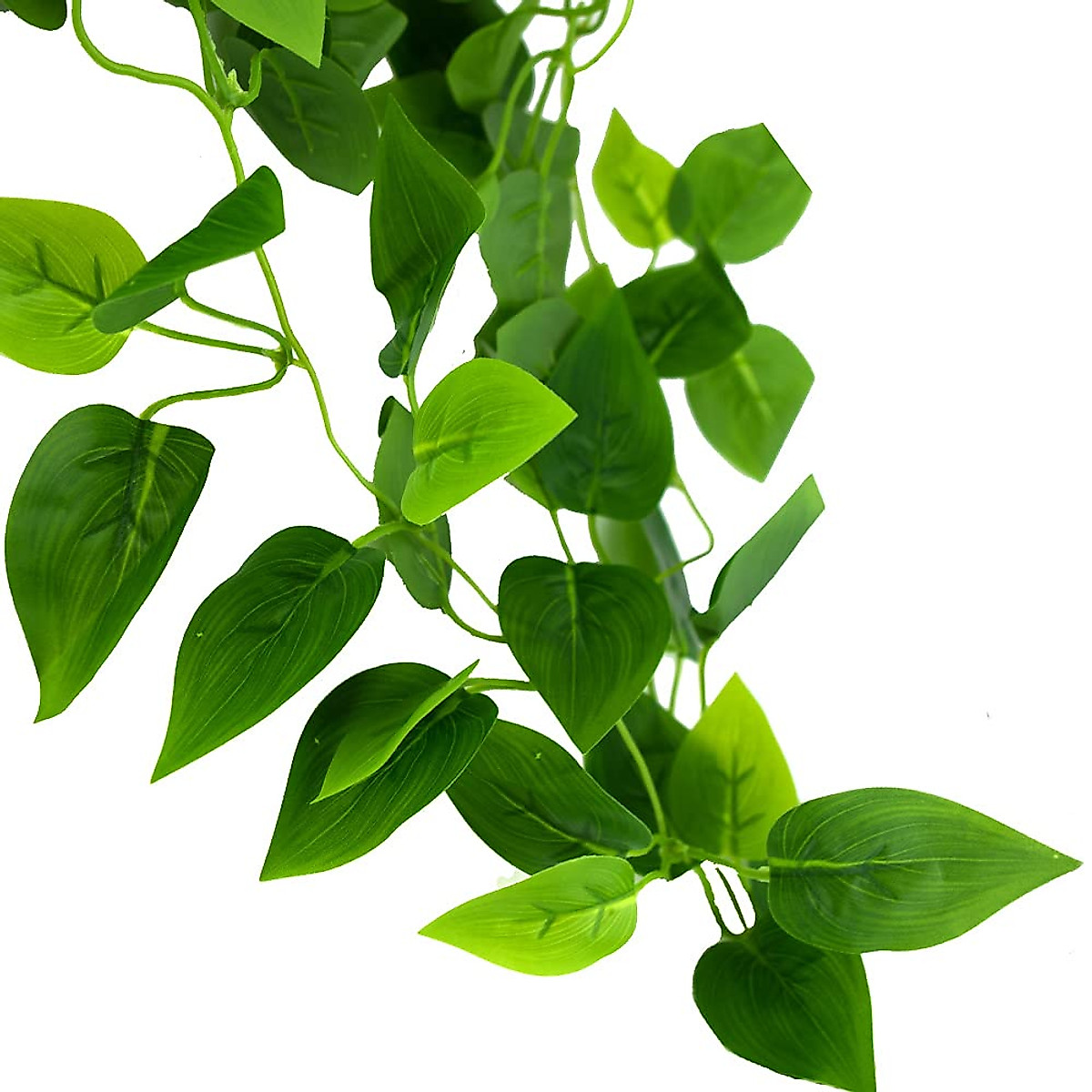 FOLUXING 1 Pack Artificial Hanging Plants, Fake Potted Plant with Black Pot for Home Indoor/Outdoor Office Garden Decor