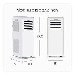 TOSOT 10,000 BTU Air Conditioner Easier to Install, Quiet and 3-in-1 Portable AC, Dehumidifier, Fan for Rooms Up to 300 sq ft, Aovia Series, White