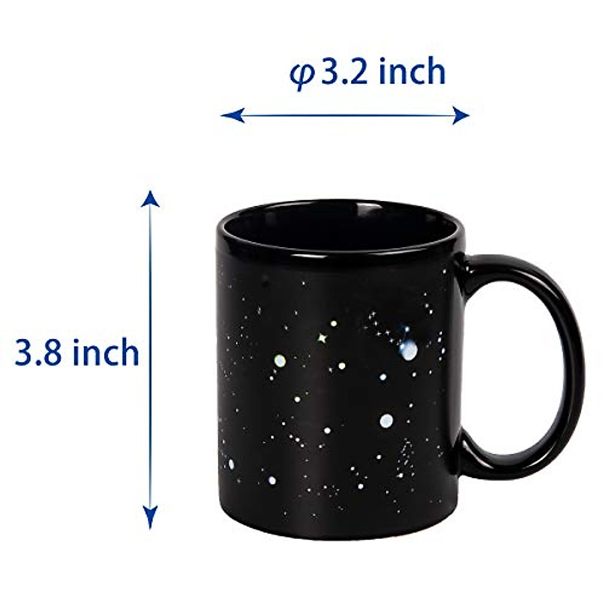 Kmiles Heat Changing Constellation Mug Colour Changing Mug Magical Coffee Mug Tea Cup 12 Ounce - Novelty for Xmas Funny Gifts