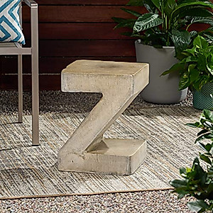 Christopher Knight Home Jingle Outdoor Weight Concrete Side Table, Light Gray