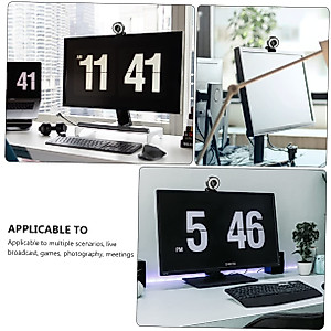 Hoement Camera Live Streaming Webcam 480p Webcam USB Recording Webcam Video Calling Webcam Desktop Computer Live Webcam Desktop Webcam with Microphone Aluminum Shell Laptop 1080p