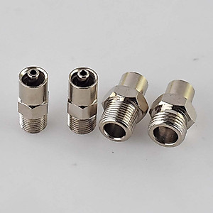 Fhis Dispensing Locking Head Luer Lock Adapter Screw End G1/8,G1/4, M10*1, M12*1 Optional for Automatic Dispensing Valve (1/4”)