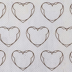 Elesinsoz Nonstick Heart Bear Mickey Shape Macaron Silicone Baking Mat Mold Macaroon Template Tray Pan Cookie Sheet Liner for Oven Cake Pastry Decorating Supplies Half Sheet Reusable Food Safe