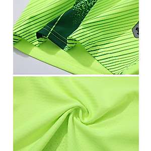 LUCKYLUAN Boy's 2-Pack Soccer Jersey and Short Sets Quick Dry Sports Team Training Uniform Knit 9-10 Years Purple Green