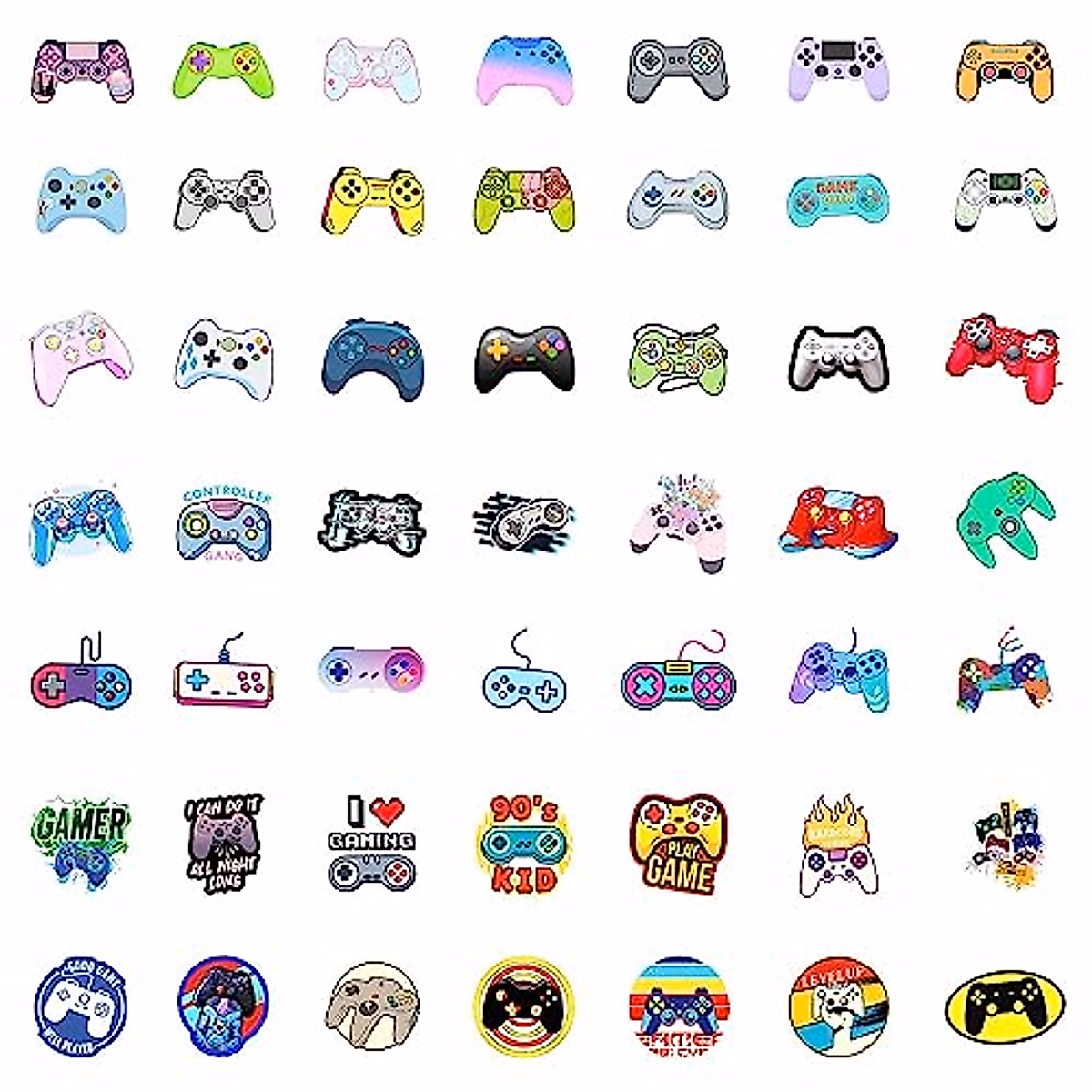 50Pcs Retro Gamepad Game Console Graffiti Sticker Decoration Diy Hand Account Computer Phone Luggage Thin Waterproof Sticker Famosa Serie De Juguetes De Dibujos Animados De Equipaje Estilo De Regalo