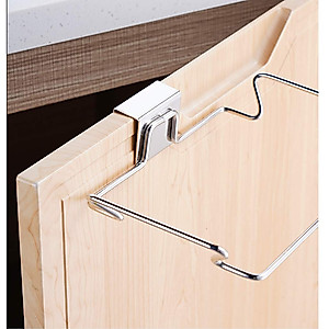 Duyppy Hanging Garbage Bags Storage Organizer Rack Stainless Steel Trash Bag Holder Towel Gloves Hanger (Stainless Steel)