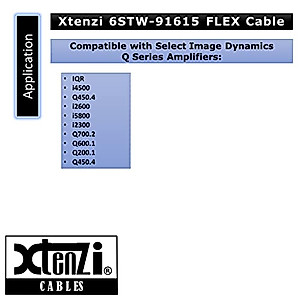 Xtenzi 6Pin Flex Cable XTFC Wire Accessory XT91615 for Amp Remote Knob Compatible with Image Dynamics Q Series Amplifiers