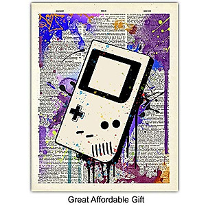 Remote Control Wall Art Set - Gaming Graffiti Decor - Gift for Gamers, Xbox, PS4, Playstation, Video Game, Arcade Fan, Men, Teens - Urban Street Art Poster - Game Room, Dorm, Bar, Boys Room, Bedroom