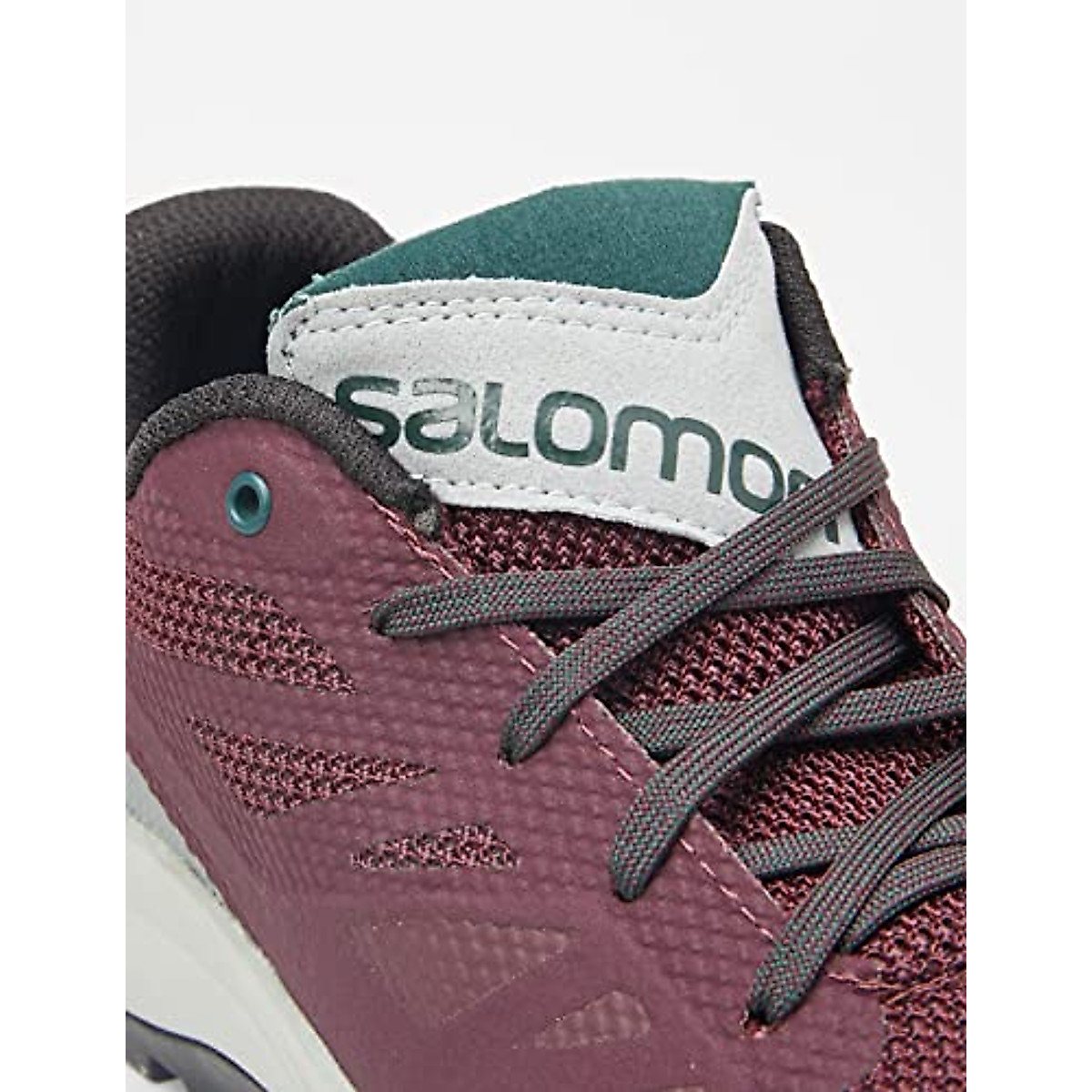 Salomon Outline Hiking Shoes for Women, Wine Tasting/Quarry/Green Gables, 6