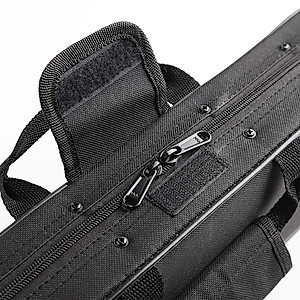Vangoa Flute Case Carrying Bag Waterproof Lightweight for 16 Holes Flute C Foot with Adjustable Shoulder Strap and Exterior Pocket