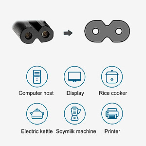 Jantoy 5ft AC Power Cord Cable Lead Compatible with Xbox ONE X 1TB Black Console Adapter