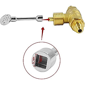 MENSI Universal Natural Propane Gas Control Valve Key for Fire Pit and Fireplace Chrome and Brass Coated Fit with 1/4" and 5/16" Stem Valve (3" Chrome Plating Key)