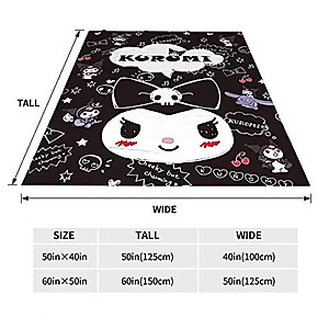 BEINME Kwaii Blanket Cartoon Throw Blanket for Girls Women Christmas Birthday Gifts Bedroom Sofa Decor 60 "x50
