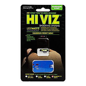 HiViz Springfield Armory 1911 Lite Wave Front Sight Handgun, Green, Red & White, One Size (SF2015)