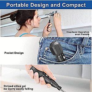 Electric Screwdriver Cordless, GOSLMYY Rechargeable Portable 3.6V Automatic Rotational Repair Tool Screw Driver with LED Light, 6.35mm Dual Heads Bit, USB Charging Cable