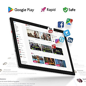 Moderness Tablet 10.1 Inch Android 12 Quad Core 32GB ROM 1280x800 IPS Display 5000mAh Tablets PC Gray