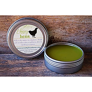 Serendipitous Summer Farms Happy Hens- All Purpose First Aid Poultry Balm. 100% Natural and Organic Comfrey Salve. for Pecking Wounds/Sores