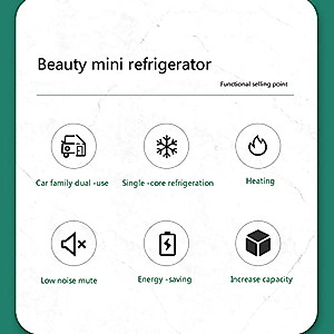 Skincare Fridge with Drawer LED Mirror Beauty Mini Refrigerator Quiet for Bedroom Portable Compact Makeup Fridge to Skin Care Cosmetics Chill Perfect for Girls Woman,White