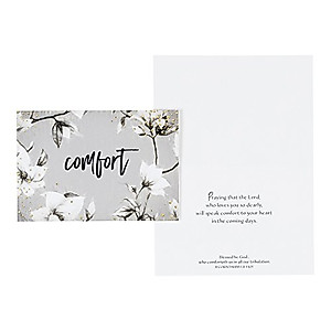 Sympathy - Inspirational Boxed Cards - Black and White Floral