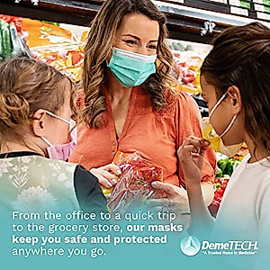 DemeTECH ASTM Level 3 Protective 3-Layer Face Mask, Ear-Loop Style, Made in The USA, Adult, 50