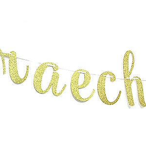 Gold Glitter Reach for The Stars Banner - Graduation Party Decoration - Class of 2022 Banner - Graduation Banner - Grad Decor