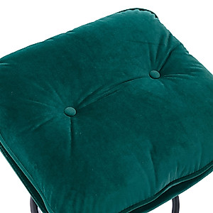 Swivel Accent Chair with Ottoman Set, Modern Velvet Lounge Chair with Metal Base Frame Footrest Comfy Armchair TV Chairs Reading Chair for Reading, Living Room, Bedroom - Green