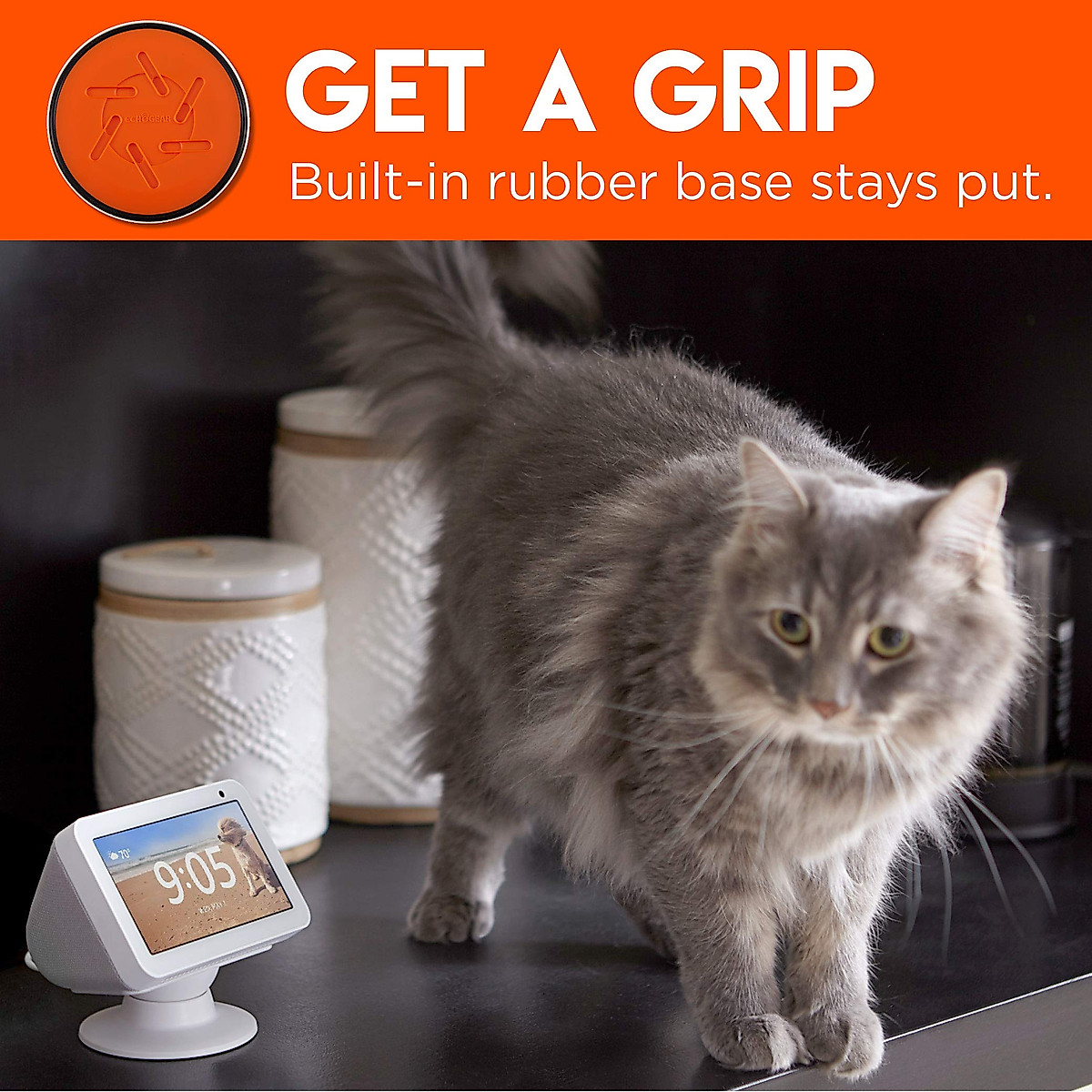 Made for Amazon Tilt + Swivel Stand for the Echo Show 5 - White