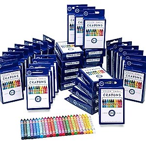 Color Swell Bulk Crayon Packs - 36 Boxes of 24 Vibrant Colored Crayons of Teacher Quality Durable Bulk Crayons for Classroom and Home