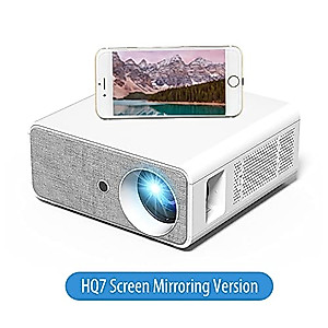 DROOS Mini Projector for Movies HQ7 7000 Lumens Led Projector Android Portable Beamer 1080P Full HD Home Cinema 300‘' Screen (projectors)
