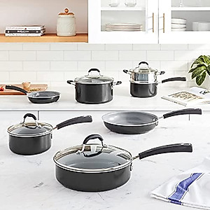Cuisinart 54C-11BK 11-Piece Set Ceramica XT Nonstick Cookware, Black