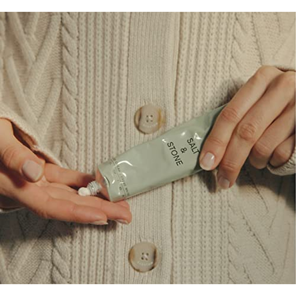 Salt & Stone Bergamot & Eucalyptus Hand Cream | Hydrate, Nourish & Soften Skin | Cruelty-free & Vegan | 2 fl oz