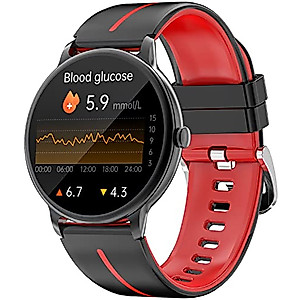 HYSTORM Health Smart Watch (HRV,BG) 1.43" AMOLED Always-on Display Fitness Tracker Watch with Bluetooth Call, 8 Health Apps Blood Glucose Heart Monitor Android iOS Waterproof Smartwatch for Men