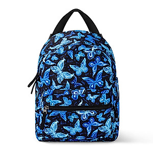 Choco Mocha Butterfly Small Backpack for Girls and Women Teen, Kids Mini Backpack Purse Cute Little Girls Backpack School Travel Bookbag, Christmas Gift for Girls, Black