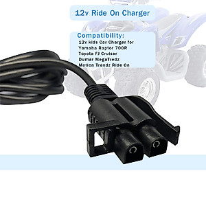 FLHFULIHUA12 Volt Charger for Kids Ride On Car Toys12v Battery Charger for Yamaha Raptor 700R Toyota FJ Cruiser Dumar MegaTredz Motion Trendz Power Supply Adapter for Children Electric Wheels Cars