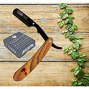 100 BLADES + Facón Professional Vintage Straight Edge Barber Razor - Salon Quality Cut Throat Shavette