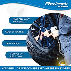 Compressed Air Piping System Pressured Leak-Proof Easy to Install 3/4" x 100 feet HDPE Aluminum Air Compressor Install kit Shop Air Hose System 200PSI ASTM F1282