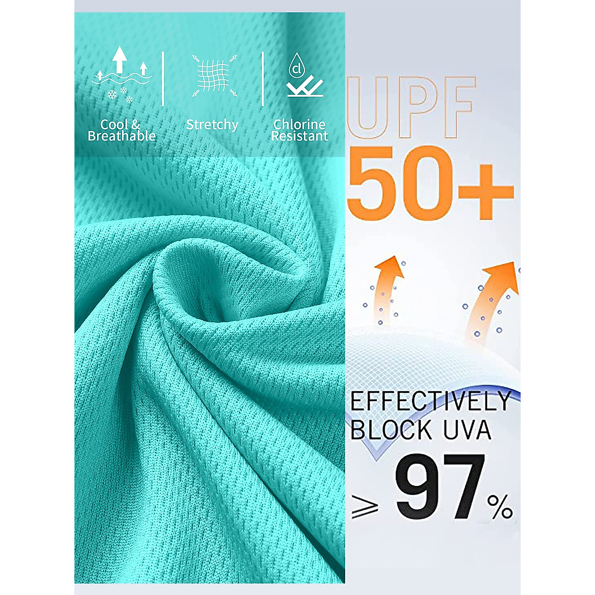 ATTRACO Womens Rash Guard Shirt Swimsuit Swim Top Long Sleeve Diving Shirts