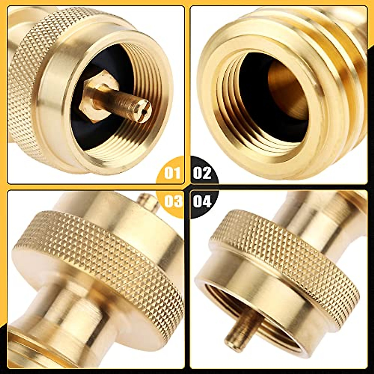 Mtsooning Steak Saver Adapter,1 LB Universal Propane Gas Grill Converter for Disposable Throwaway Cylinder, 1lb to 20lb Adapter for BBQ Grill Propane Tree Bottle