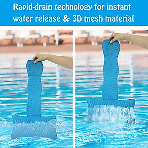 REEZEIVI Headrest Pillow for Patio Chaise Lounge,Chaise Lounge Pillows Outdoor 3D air mesh with Elastic BandNon-Slip Weighted Tail,Quick Drying and Washable Spa Pillow