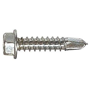 The Hillman Group 47224 1/4-14 x 1-Inch Hex Washer Head Self Drilling Screw , Zinc