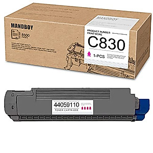 MANDBOY Compatible Replacement for OKI C830 44059110 Toner-Cartridge (Magenta), Work with Data C830dn C830dtn C830n Printer Cartridge, 1-Pack