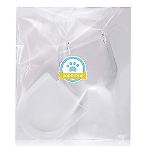 POPETPOP Bird Bath Hanging Parrot Bath Covered - Birdcage Outside Bathing Tub for Small Brids Budgerigar Canary Parrots - Bird Cage Accessories (Random Color)